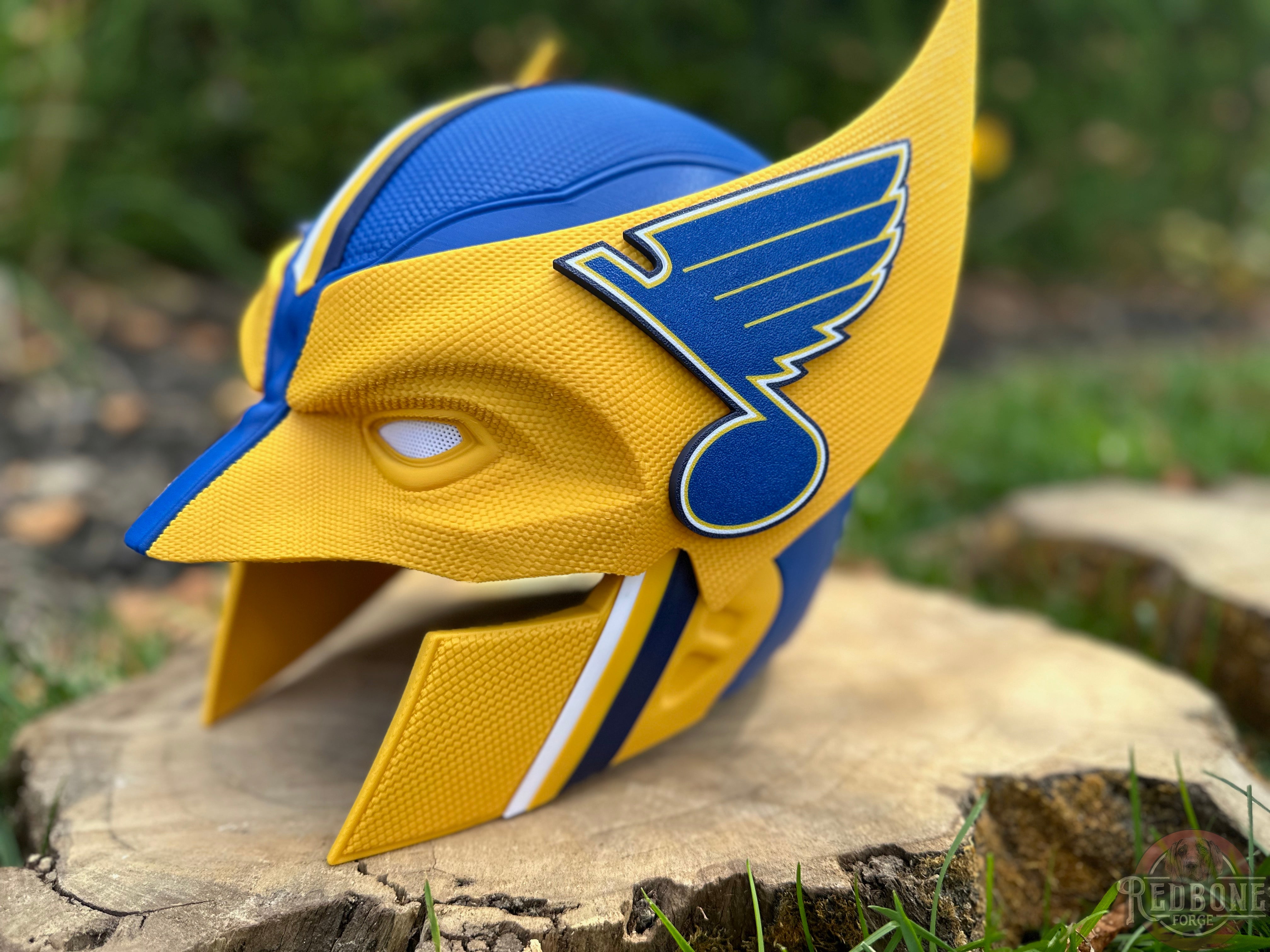 St. Louis-Inspired Yellow & Blue Mutant Cowl – Redbone Forge