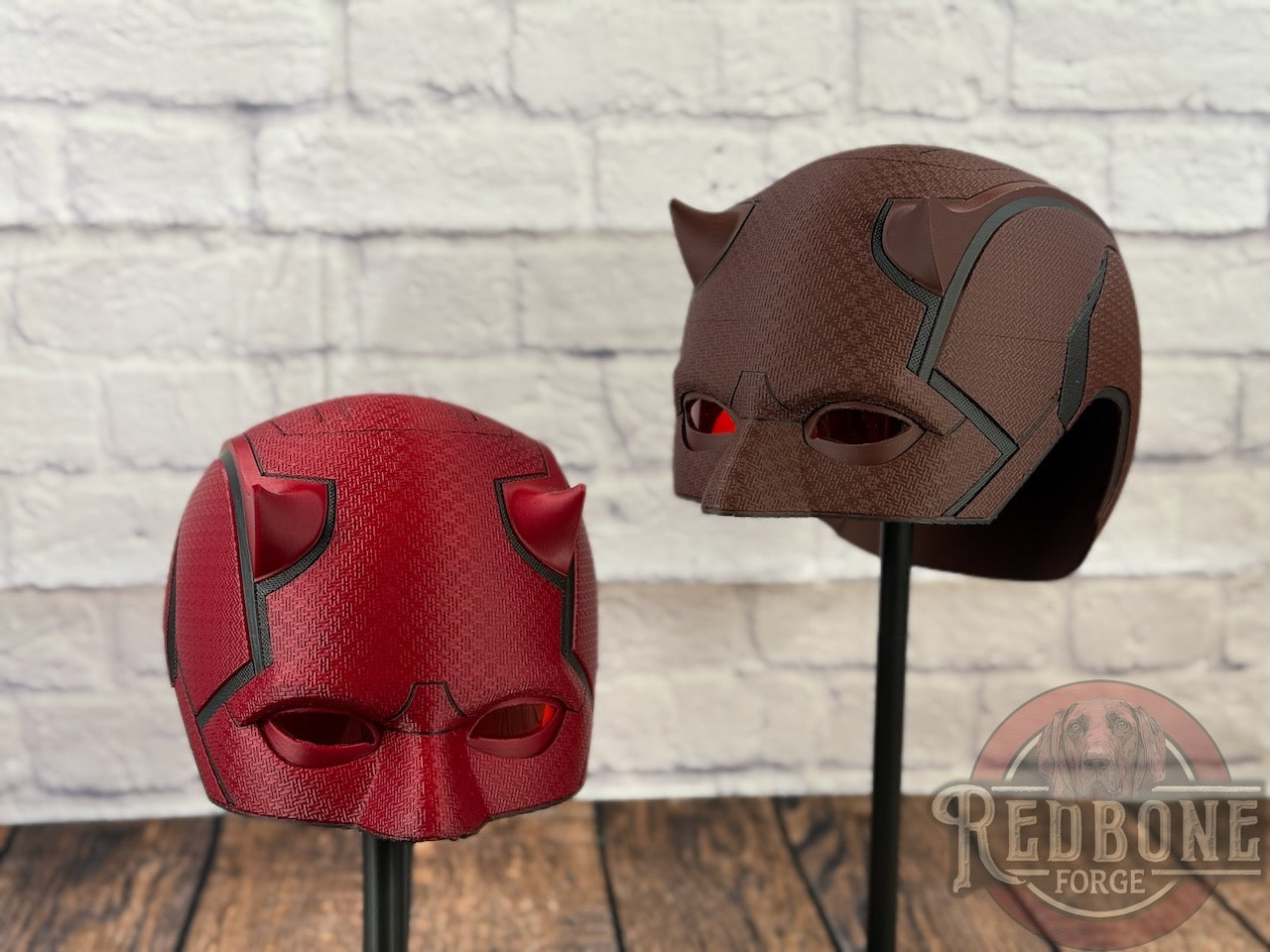 Red or Maroon Blind Devil Helmet – Redbone Forge